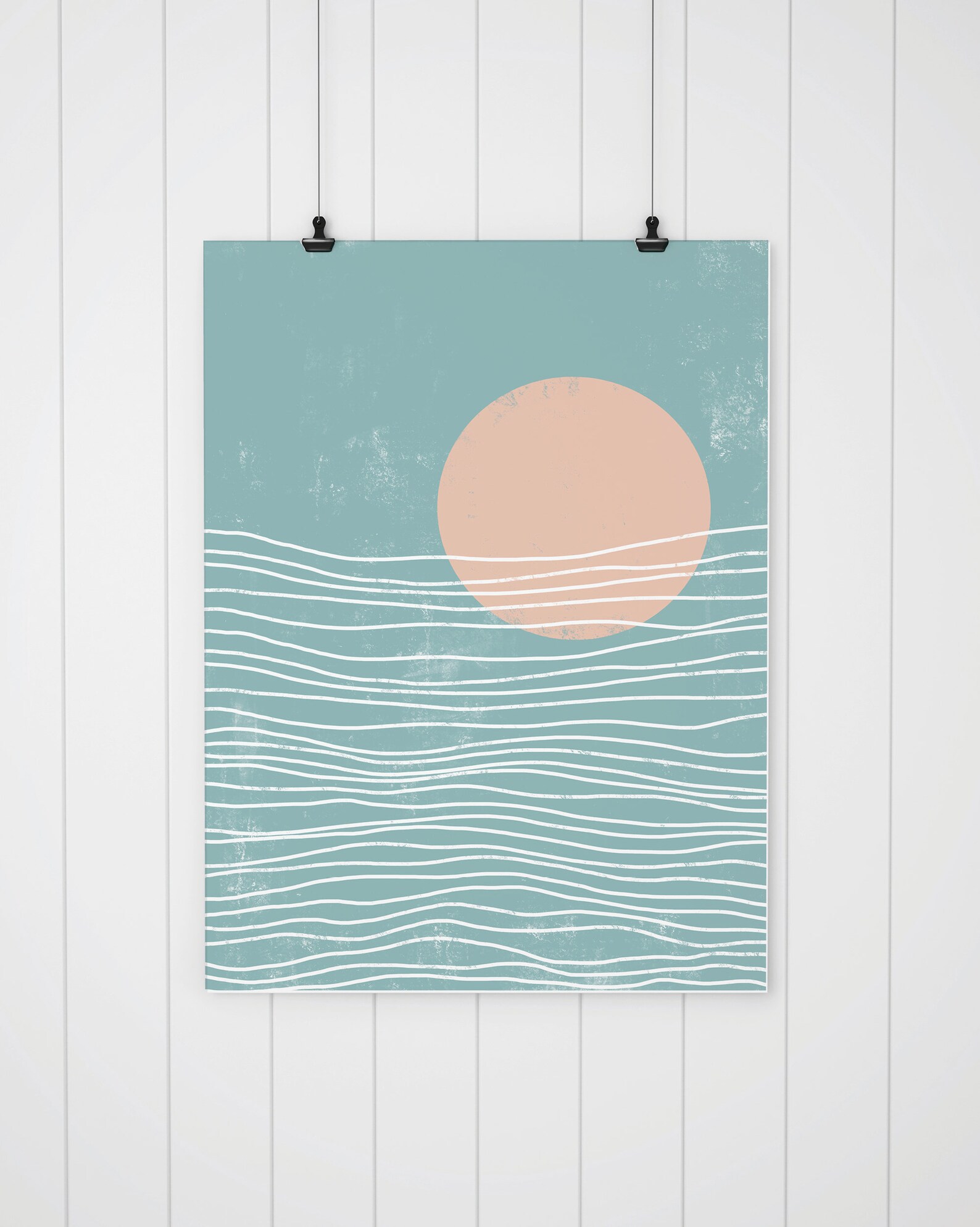 Ocean Waves Print, Boho Wall Decor, Printable Wall Art, Sunset Print ...