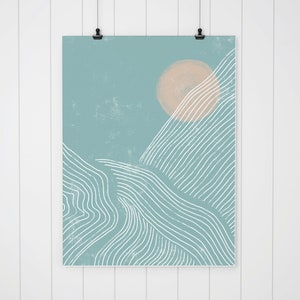 Boho Beach, Printable Wall Art, Set of 3 Prints, Botanical, Ocean Waves ...