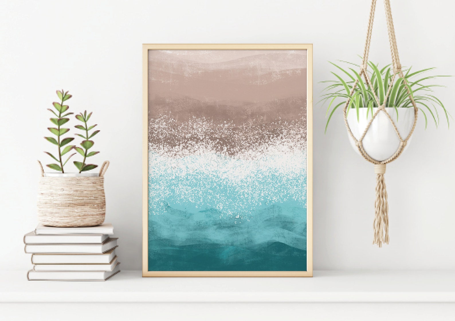 Ocean Waves, Printable Wall Art, Boho Beach Decor, Coastal Decor ...