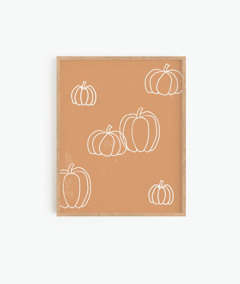 Pumpkin Decor Printable Wall Art Boho Wall Decor Autumn - Etsy