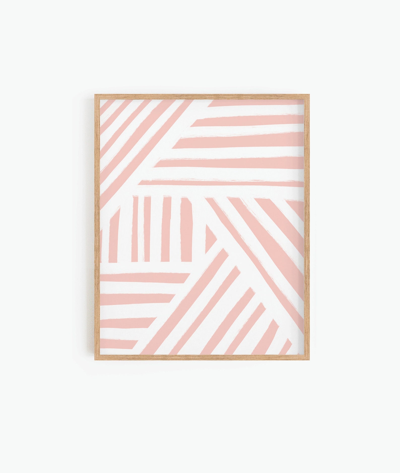 Geometric Printable Wall Art Pink Stripes Print Digital - Etsy