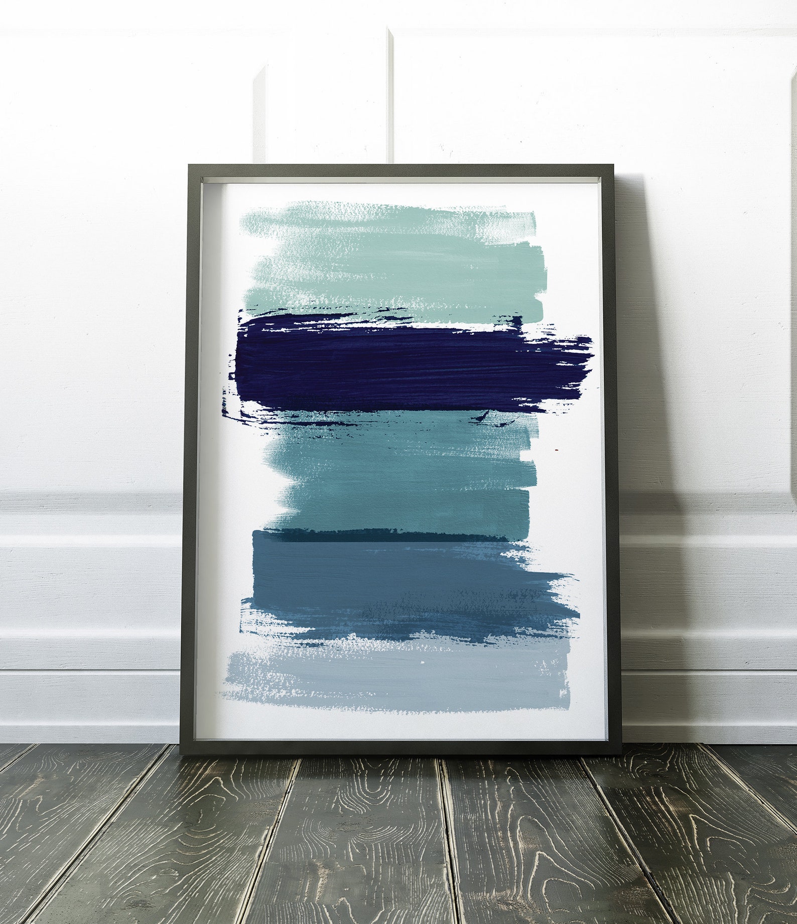 Navy Blue Abstract Printable Wall Art - Beach Print - Etsy