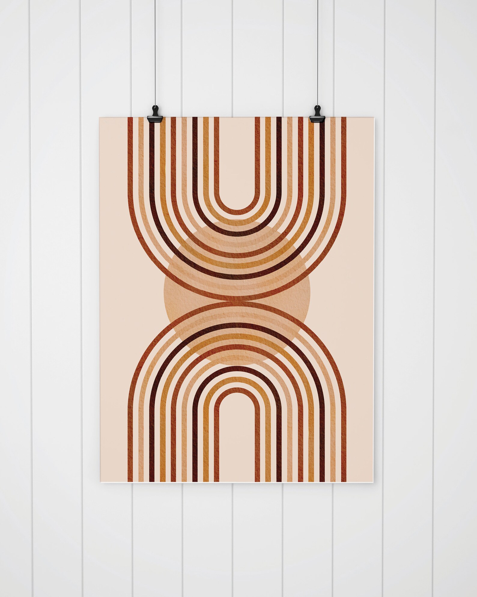 Mid Century Modern Retro Rainbow Poster Boho Wall Decor - Etsy