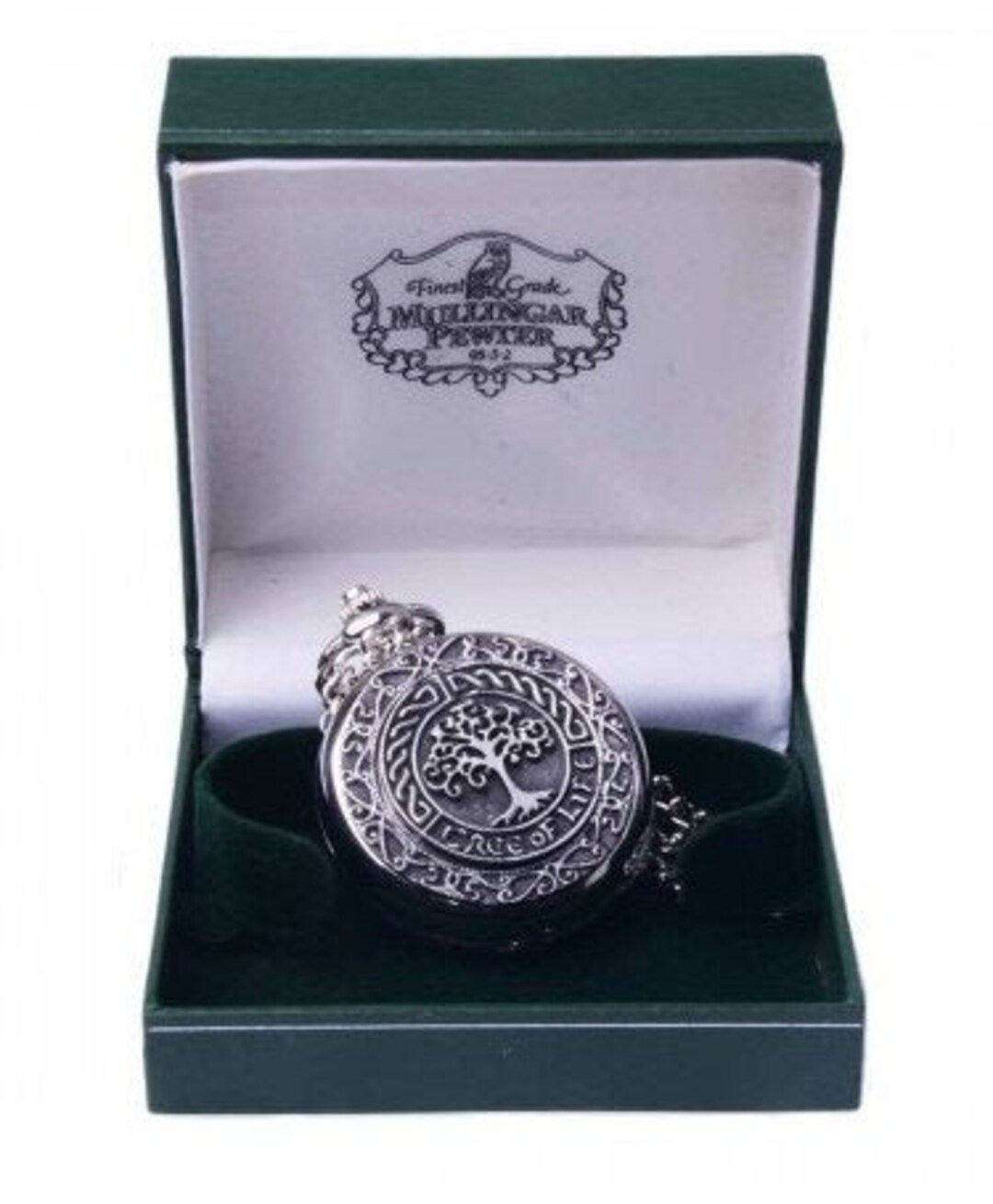 Pewter Pocket Watch With Tree of Life and Celtic Border Irish Style - Etsy