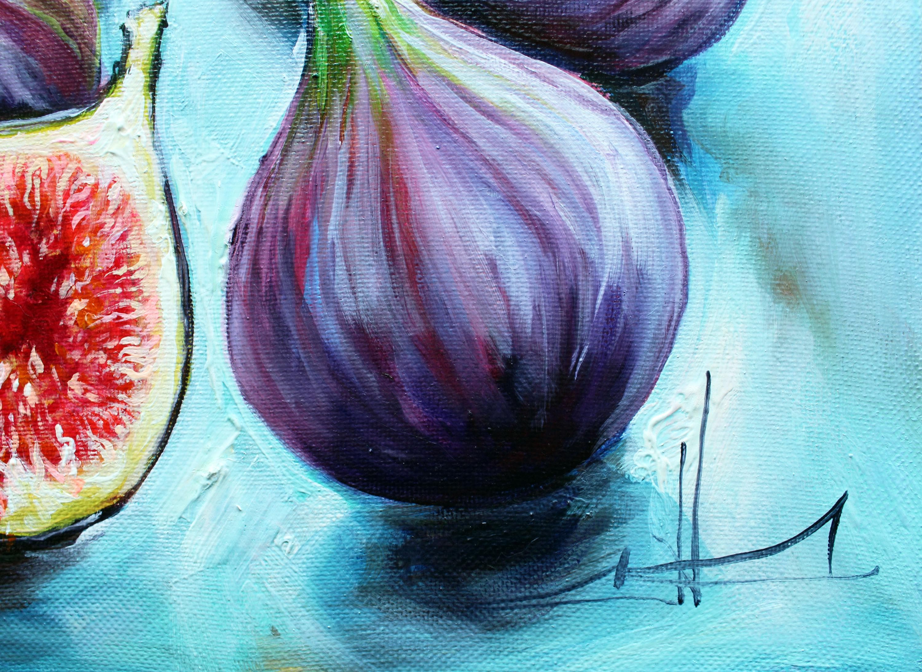 Fig Original Oil Painting Fruit Still Life Kitchen Art Fruit Art Figs ...