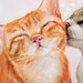 Two Cats Original Painting Love Art Cats Art Portrait Pet Valentine's ...
