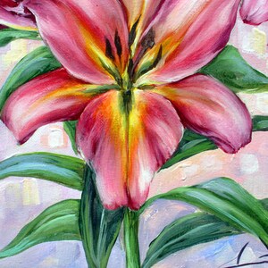 Lilies Original Painting Flowers Art Floral Wall Art Gift for Her Gift ...