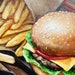 Burger Painting Original Art Oil Painting on Canvas Food Painting Small ...