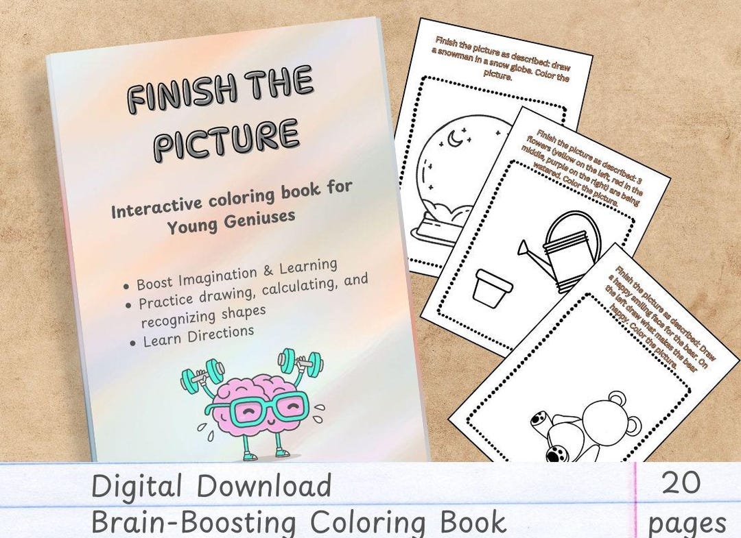 Unique Brain-boosting Coloring Book for Young Geniuses. Kids ...