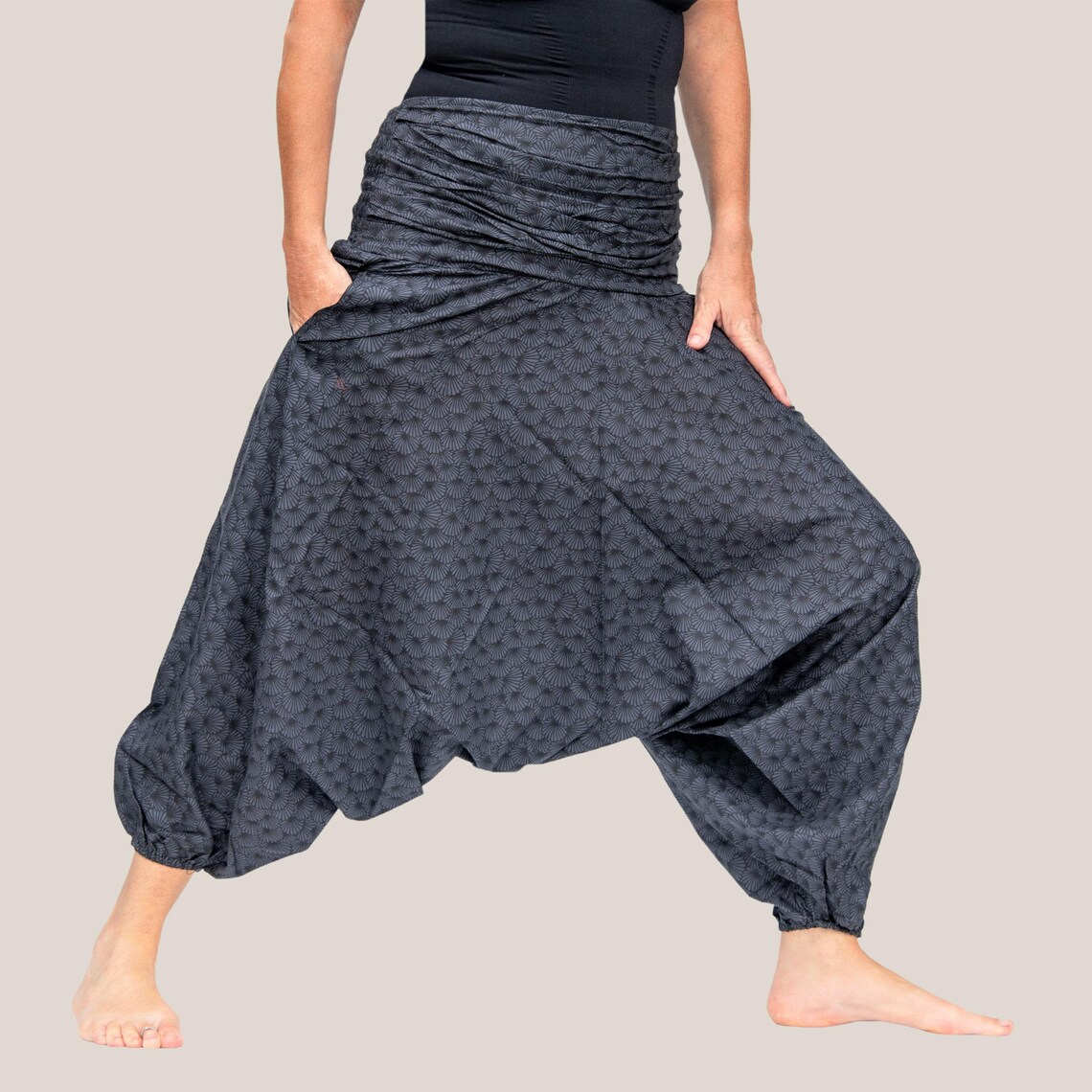 ORGANIC COTTON HAREM Trousers / Yoga Pants / Aladdin Pants / Hippie ...