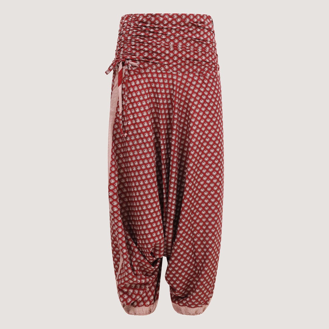 SARI SILK HAREM Trousers / Yoga Pants / Aladdin Pants / Hippy / Comfy ...