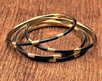 Brass Bangle Set | Etsy