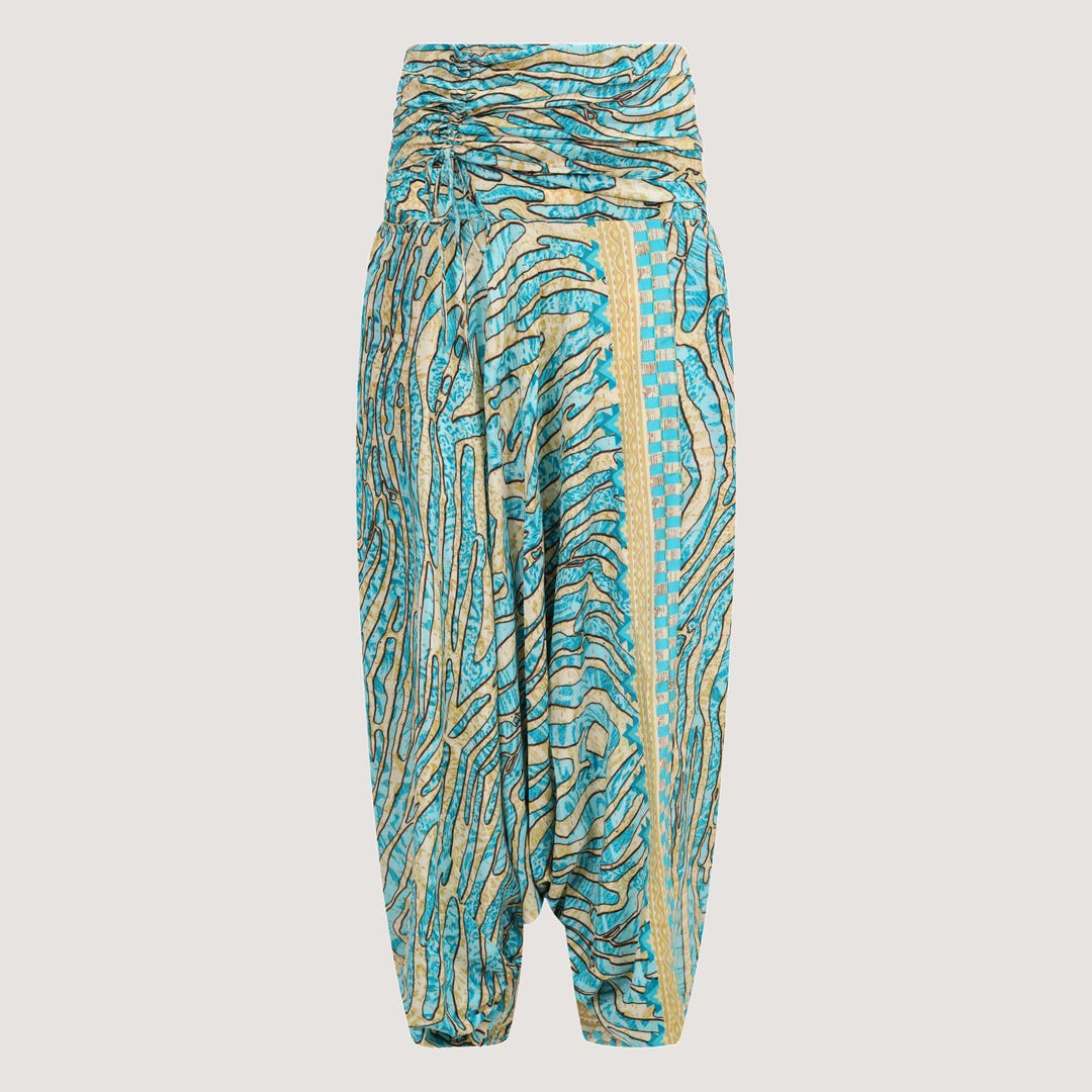 SARI SILK HAREM Trousers / Aladdin Pants / Hippy / Yoga / Comfy ...