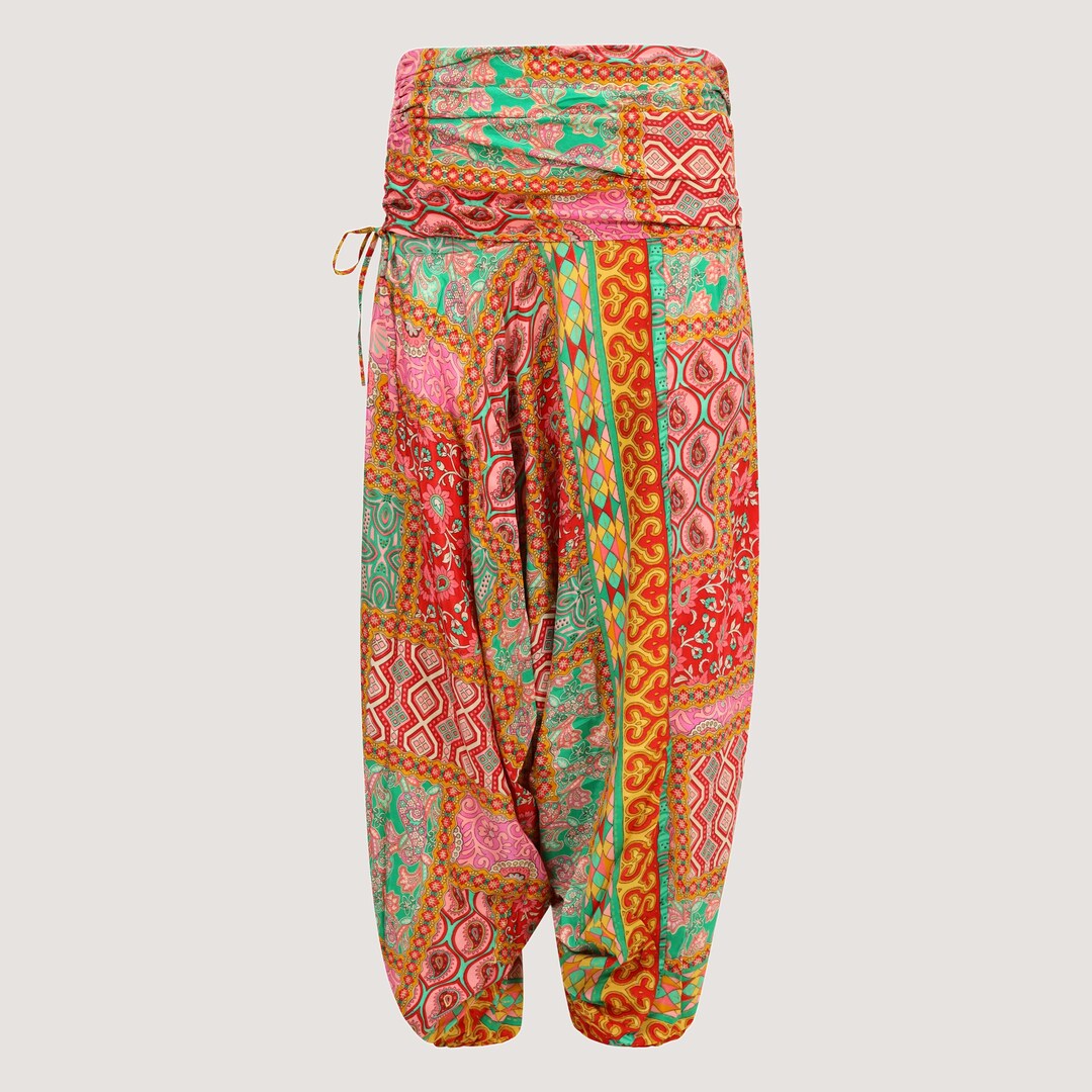 SARI SILK HAREM Trousers / Aladdin Pants / Hippy / Yoga / Comfy ...
