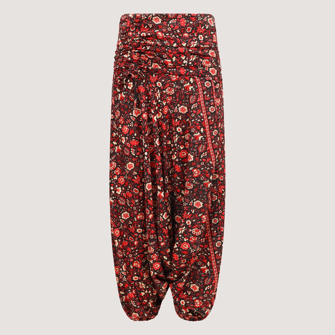 SARI SILK HAREM Trousers / Yoga Pants / Aladdin Pants / Hippy / Comfy ...