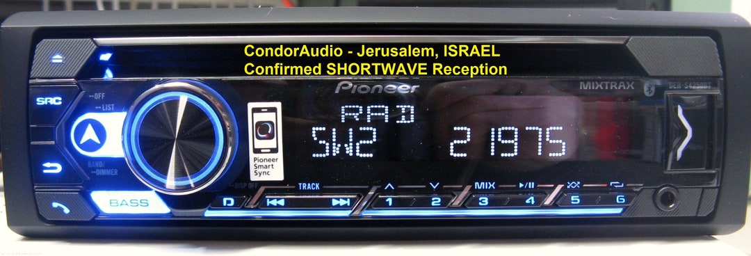 Pioneer DEH-S4250BT Shortwave Car Stereo Radio Bluetooth Fm Am Sw RDS ...