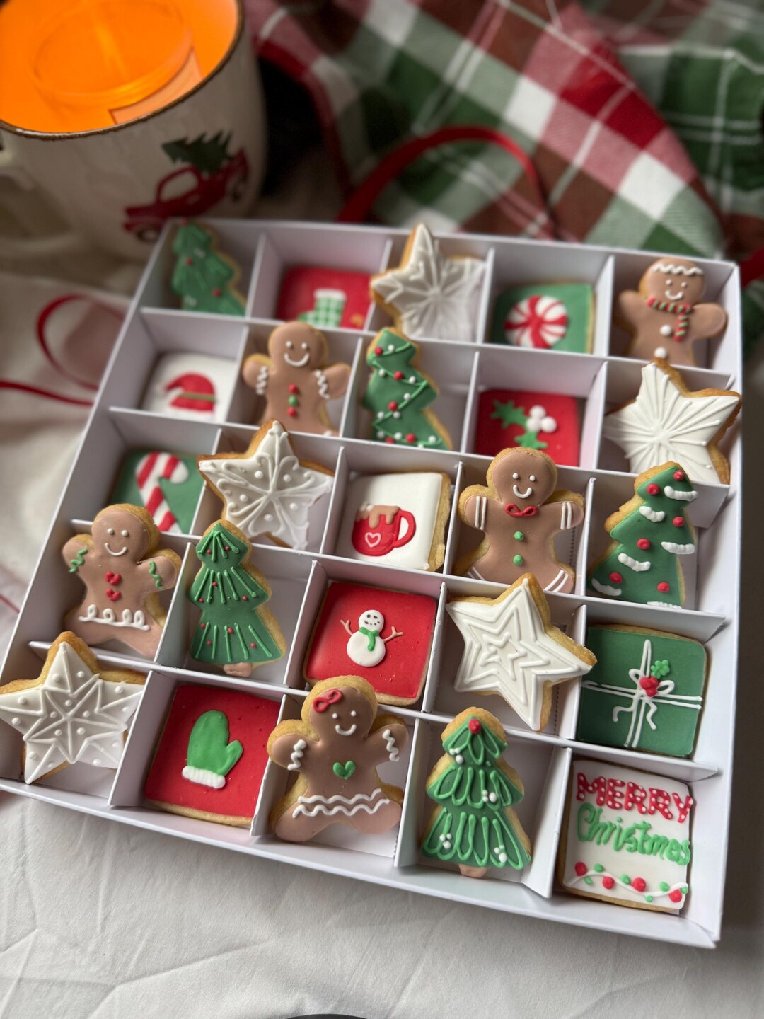 Christmas Biscuit Advent Box, Handmade Cookie Advent Calendar PRE ORDER ...