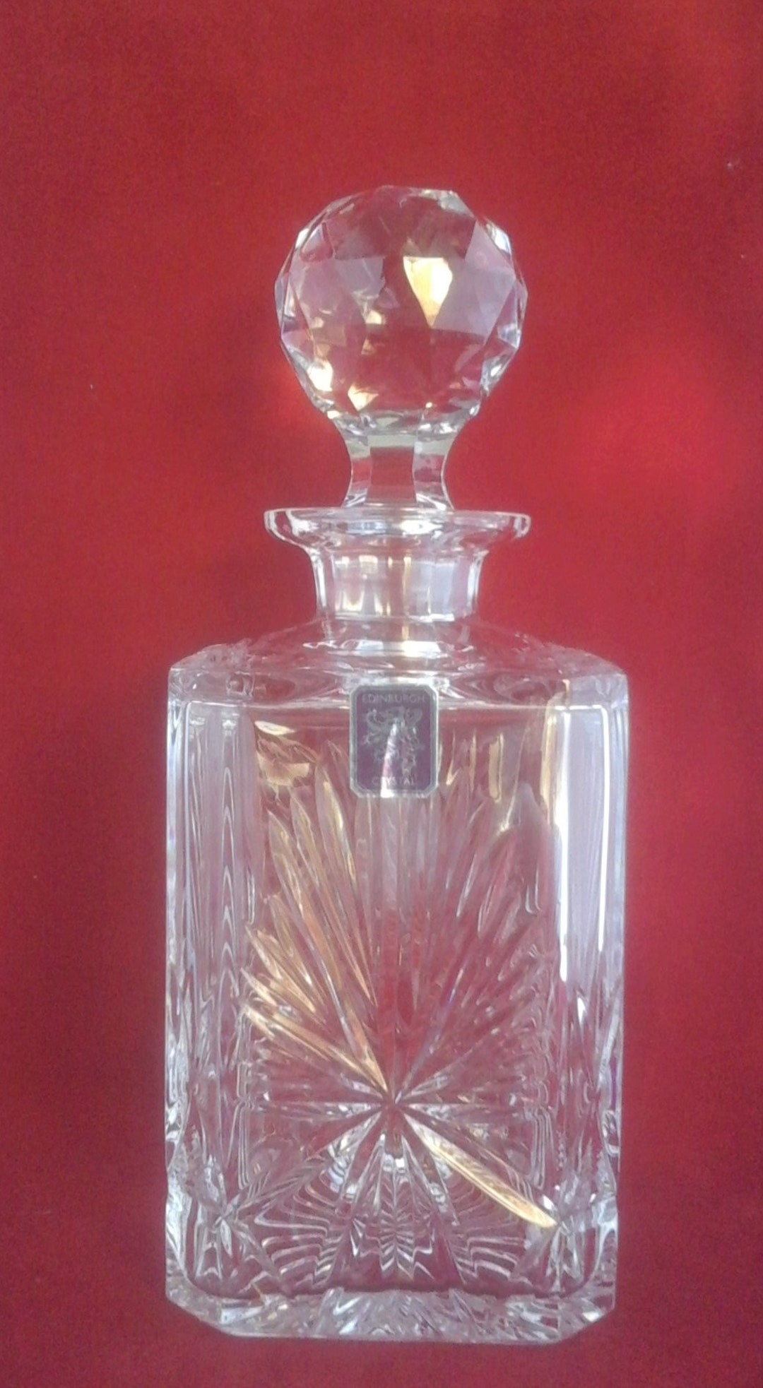 Edinburgh Crystal Star of Edinburgh Square Whisky Decanter - Etsy