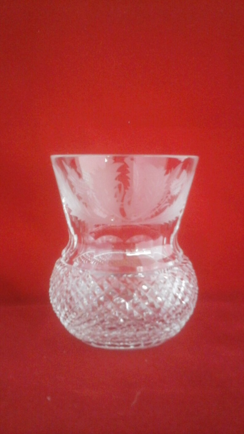 Edinburgh Crystal Thistle Whisky Tumbler - Etsy