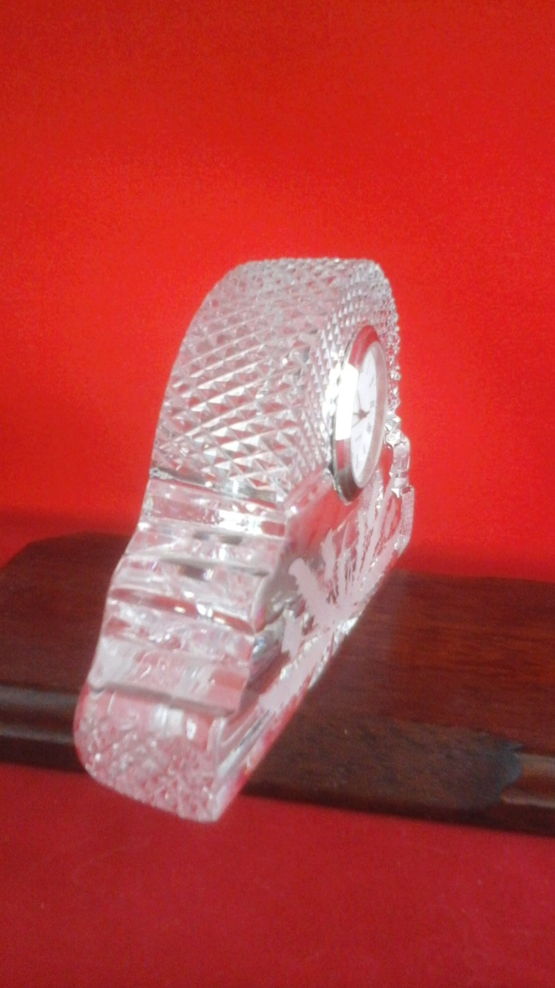 Edinburgh Crystal Thistle Clock With Plinth - Etsy