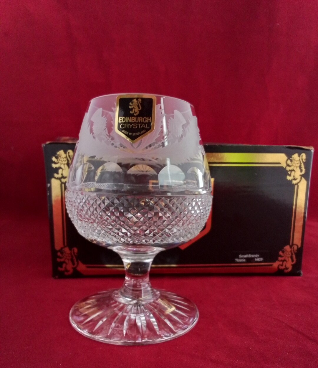 Edinburgh Crystal Thistle Small Brandy Glass - Unused - Etsy