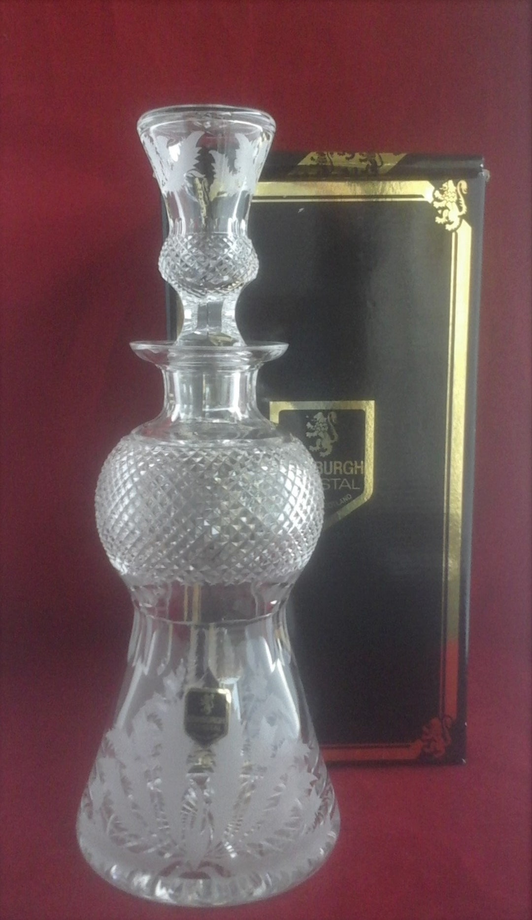 Edinburgh Crystal Thistle Wine Decanter - Unused in Original Box - Etsy