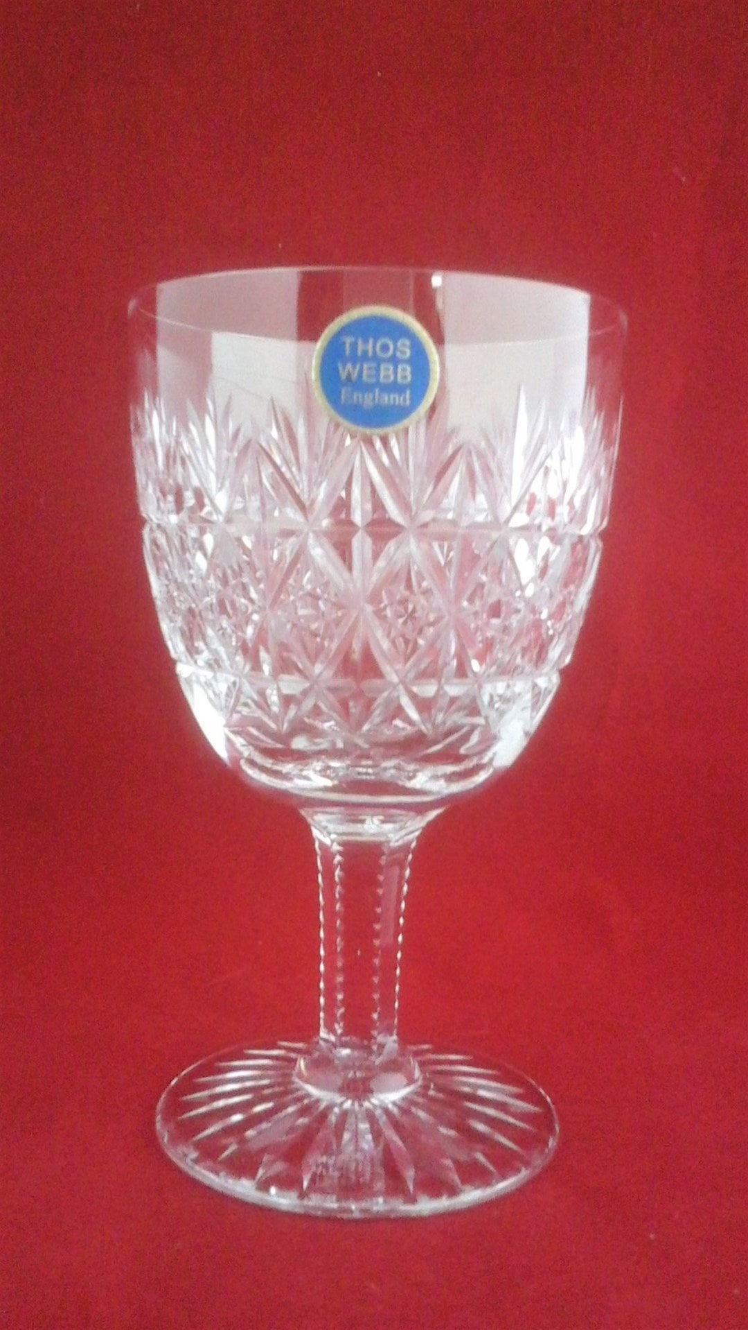 Thomas Webb Crystal Wellington Large Goblet - Etsy