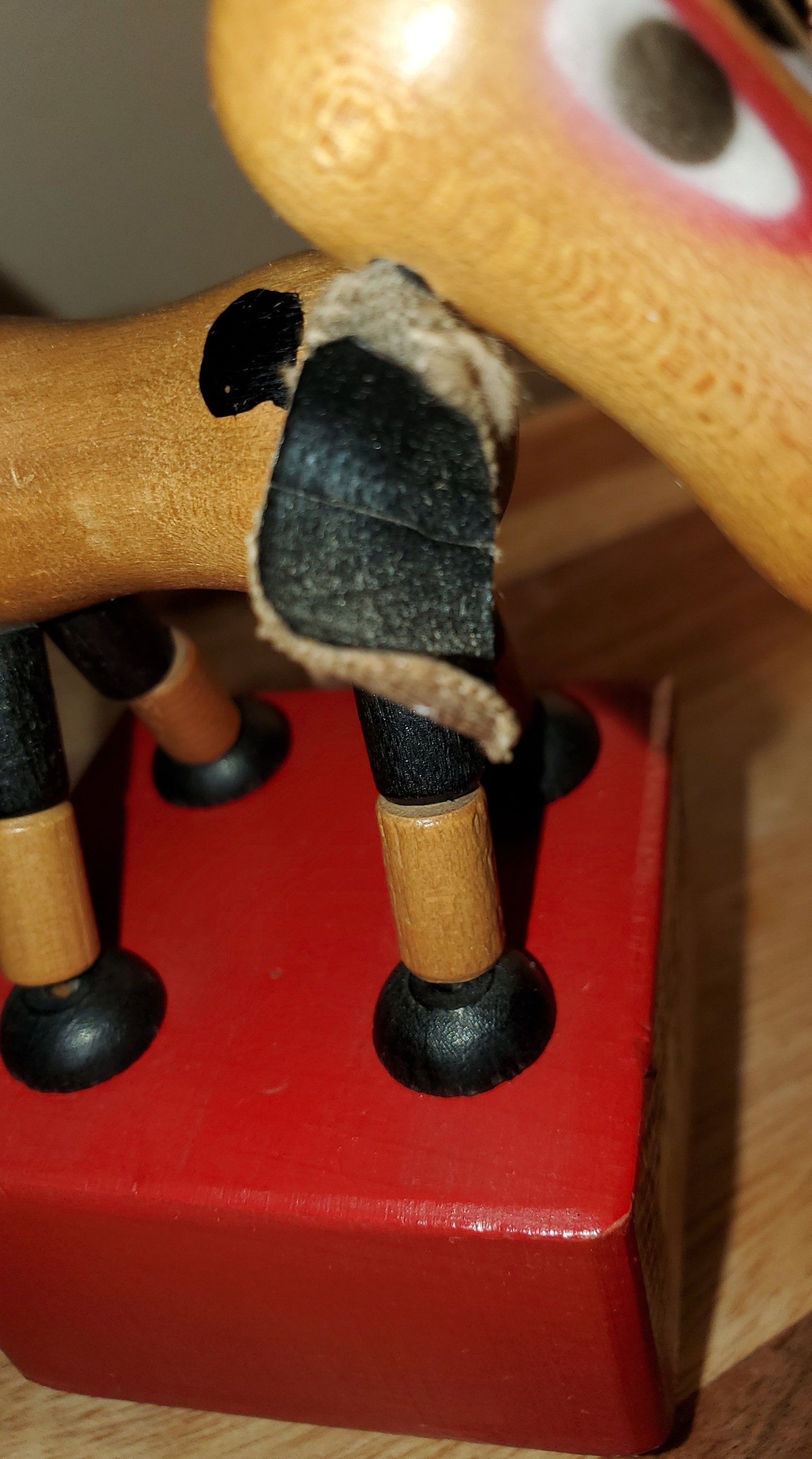 Trix Dog Finger Push Puppet Vintage Wooden Collapsible Toy 1940's 1950 ...