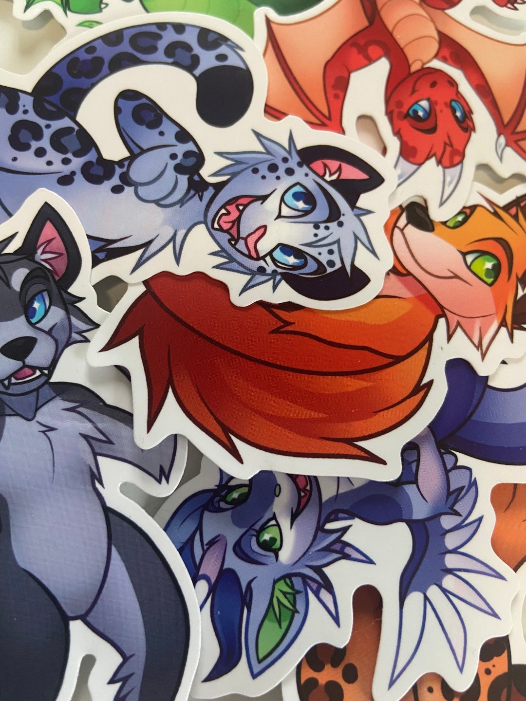 Furry Stickers - Cute Animals! - Etsy