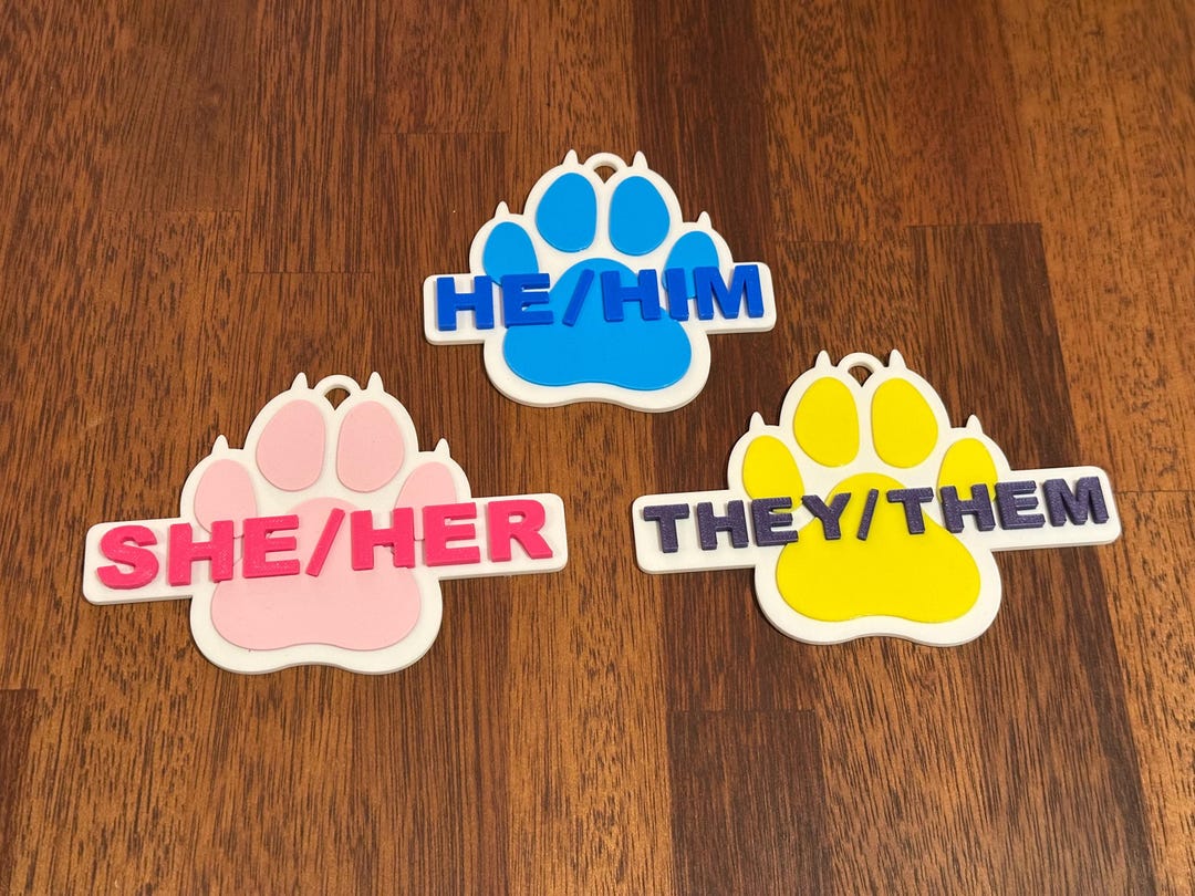 3D Printed Paw Fursuit Tag - Etsy