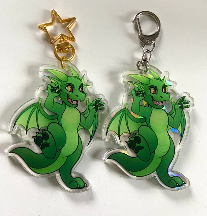Acrylic Holographic Keychain Cute Animals - Etsy
