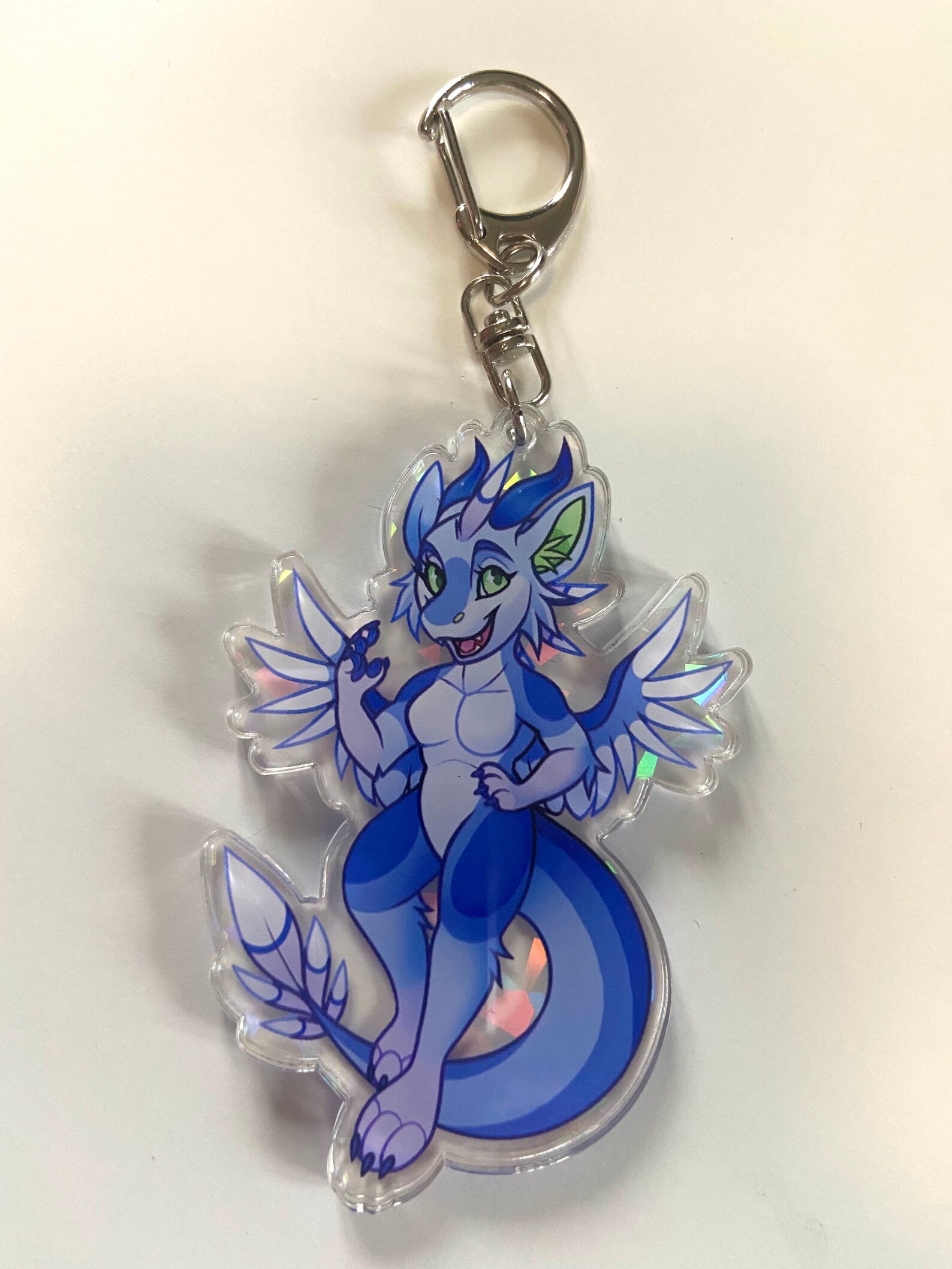 Furry Keychains - Acrylic With Holographic Effect - Etsy