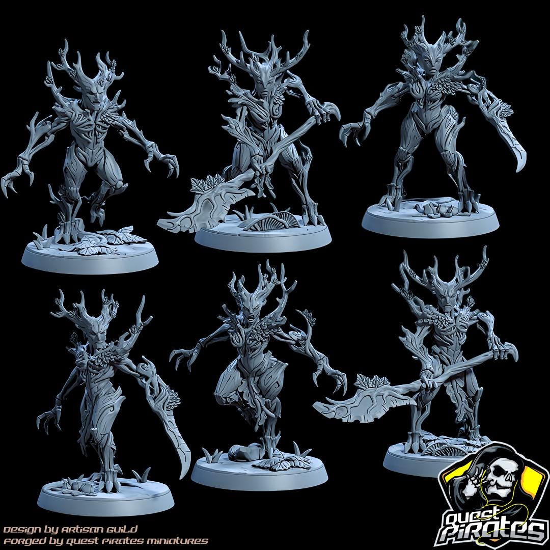 3D Printed Barkwraith Spriggans Set - 30mm Scale Miniatures for ...