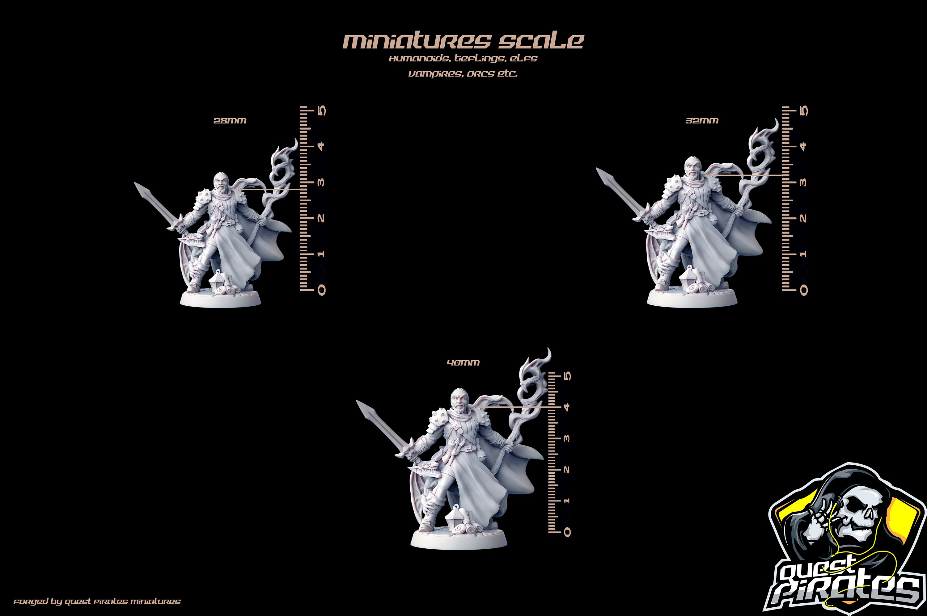 Locathah Fighter Makakuna 40mm Unpainted Miniatures Tabletop Miniatures ...