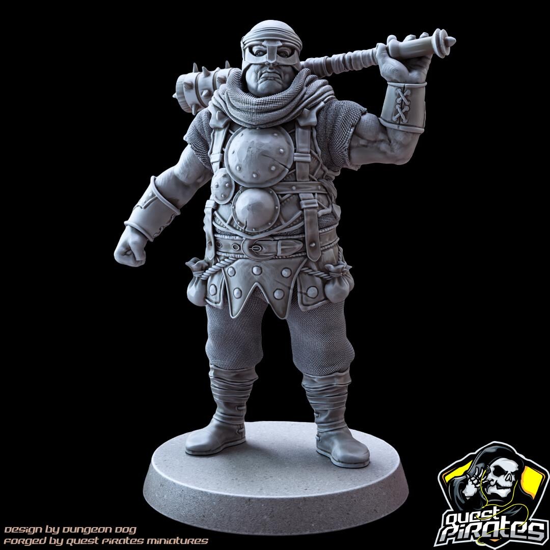 Miniature Dnd Bandit Figure 36mm Unpainted - Tabletop RPG Gaming - Etsy
