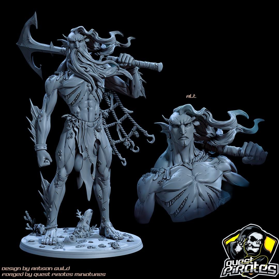 Detailed Locathah Minion Figures for Dnd, Unpainted - 3D Printed ...