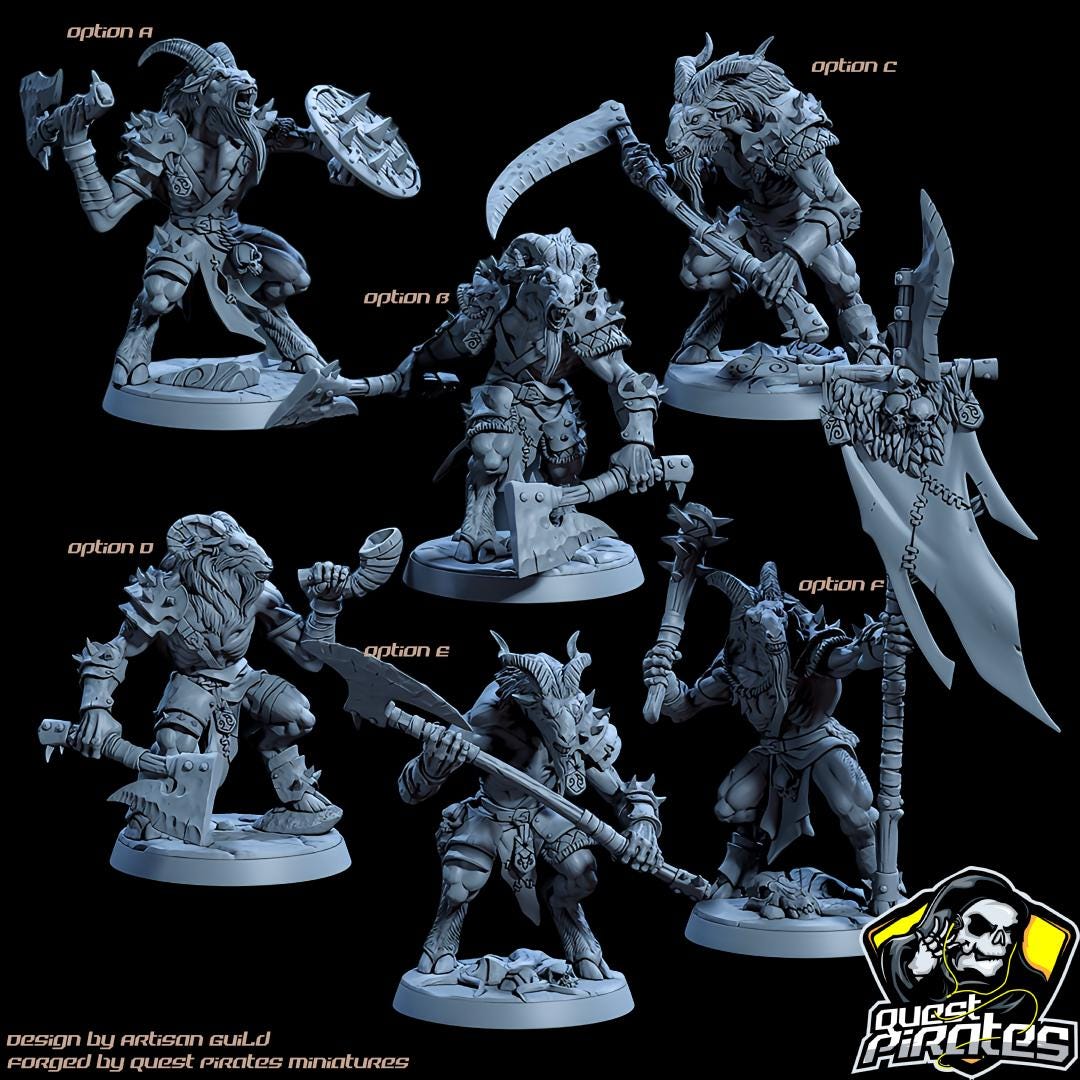 Gobor Warriors 36mm Unpainted Miniatures Tabletop Miniatures Gobor ...