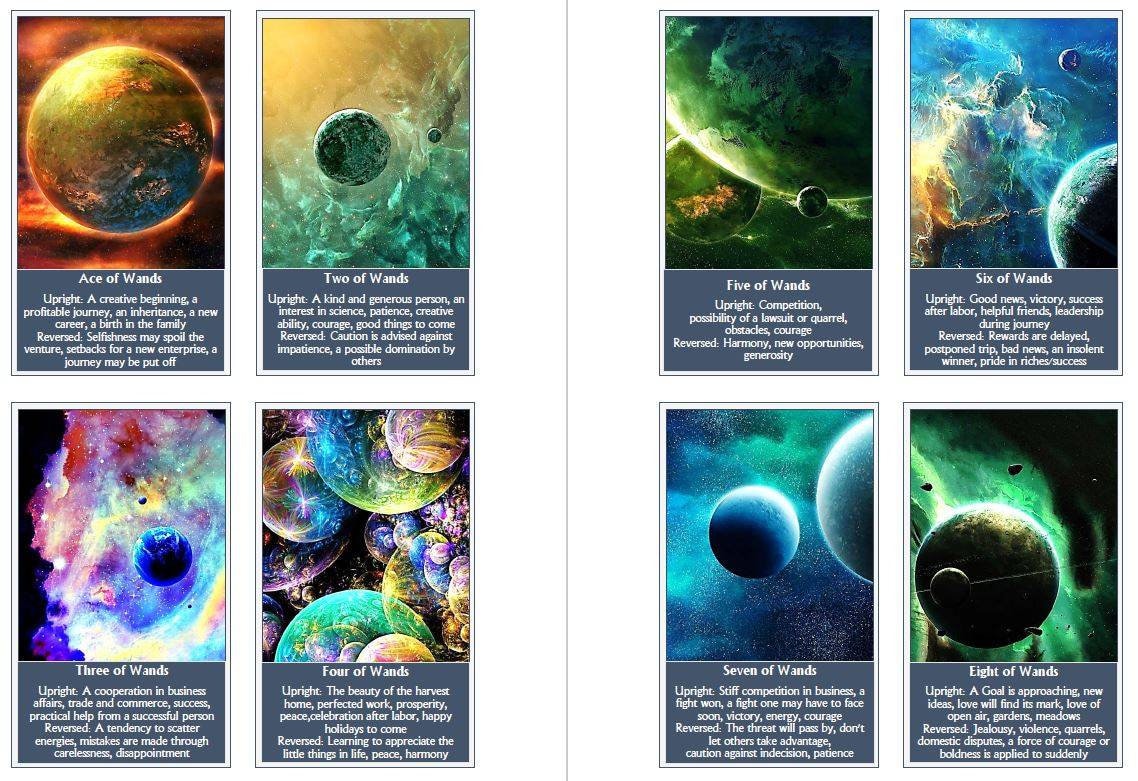 Space Galaxy Tarot Deck. Cosmos Tarot - Etsy Canada
