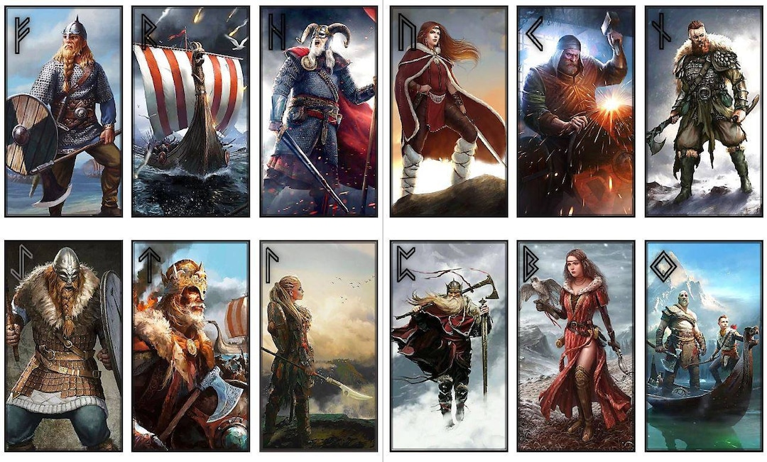 Viking Runes Cards Deck. Rune Casting. Elder Futhark - Etsy