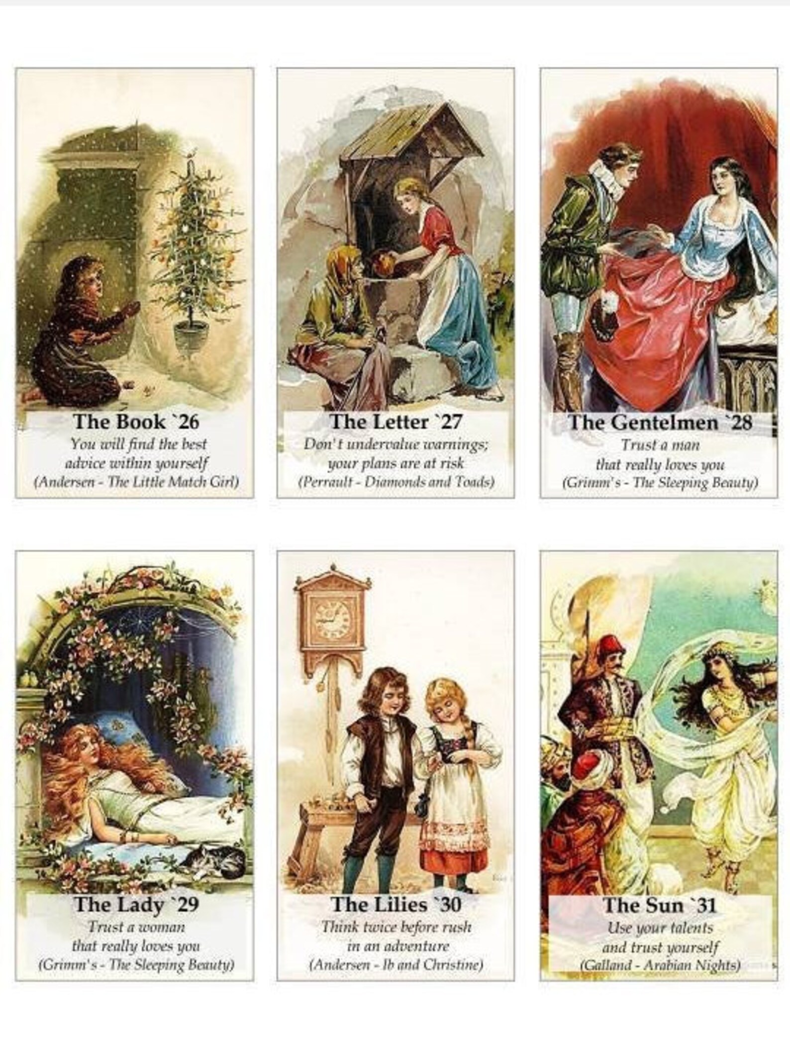 Fairy Tales Lenormand Oracle Deck. Vintage Art - Etsy
