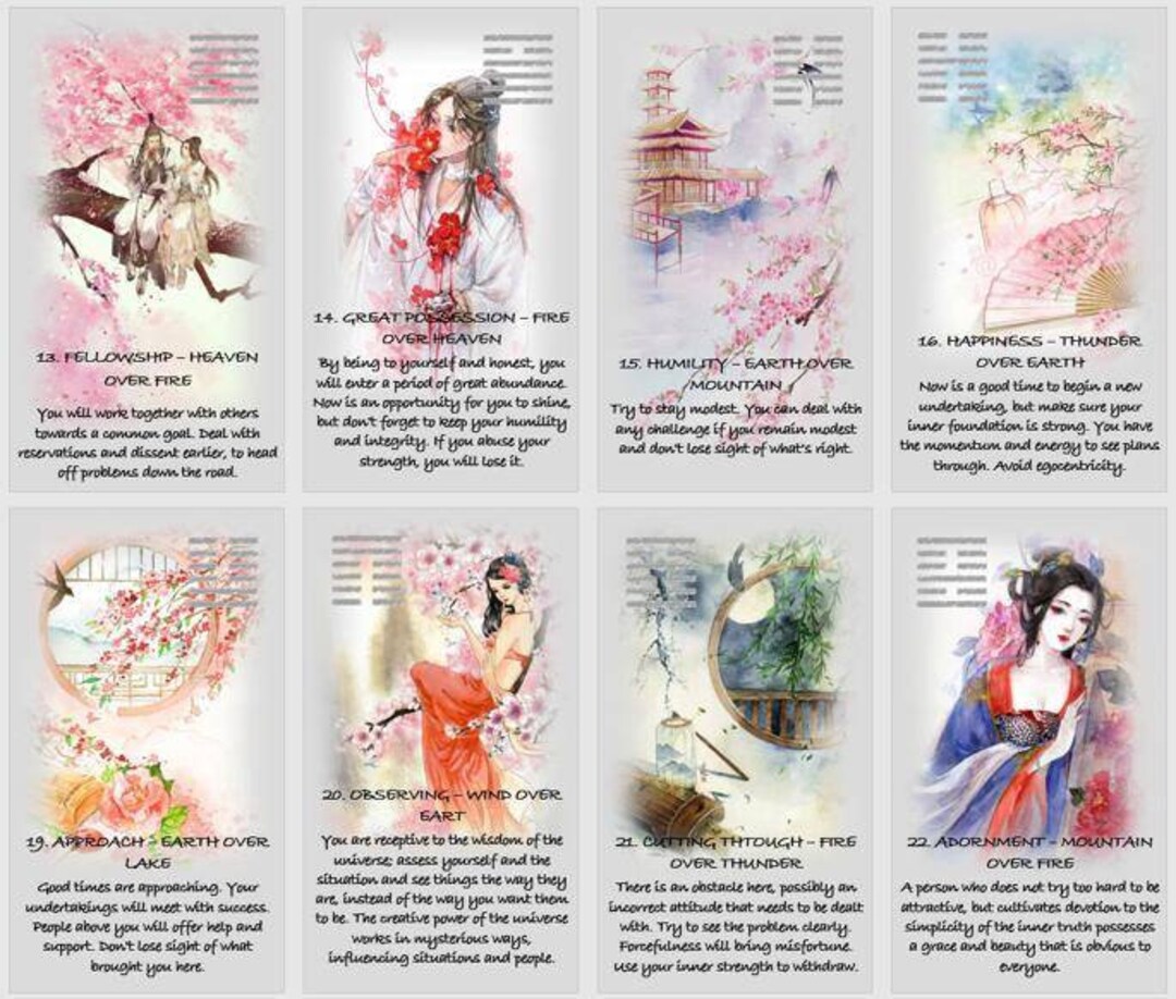I Ching Oracle Deck. Book of Changes - Etsy