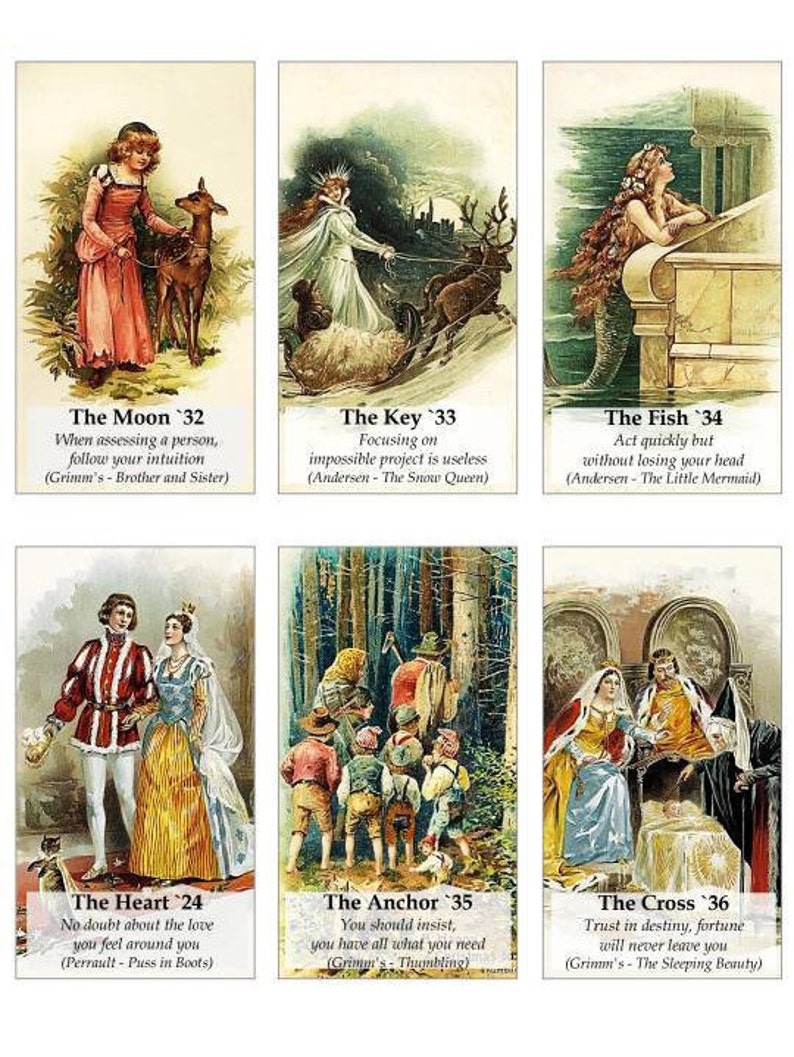 Fairy Tales Lenormand Oracle Deck. Vintage Art - Etsy