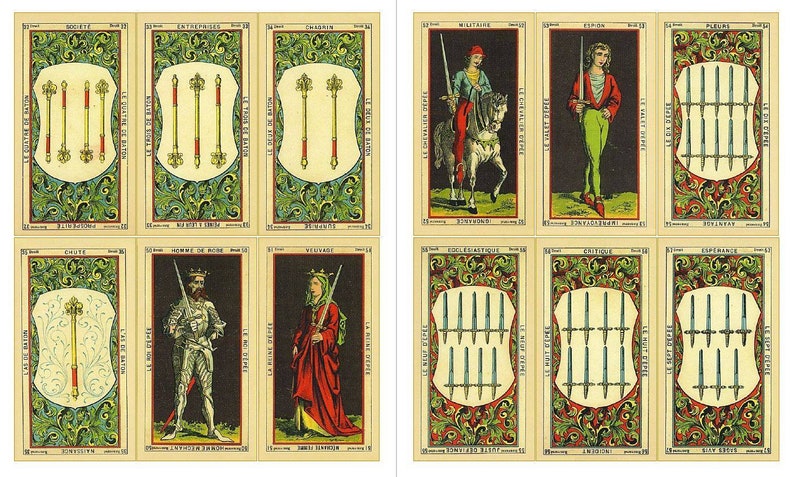 Etteilla Tarot Deck. Ancient Tarot Cards Reproduction - Etsy