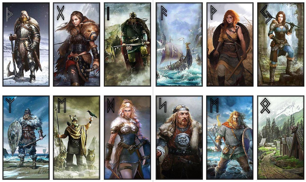 Viking Runes Cards Deck. Rune Casting. Elder Futhark - Etsy