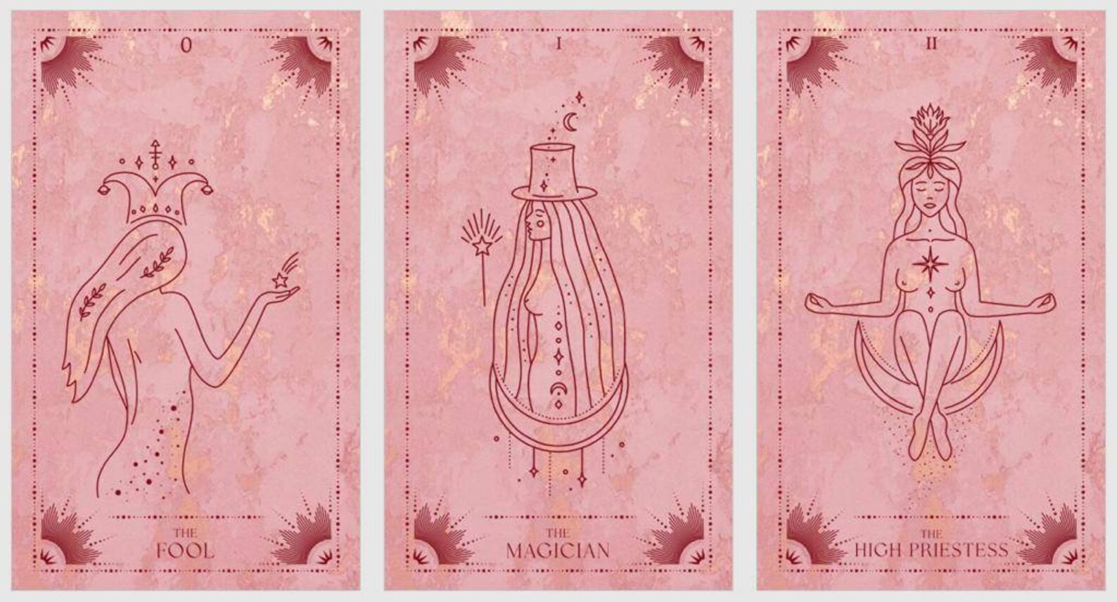 Pink Dreams Tarot Deck. Minimalism Tarot - Etsy