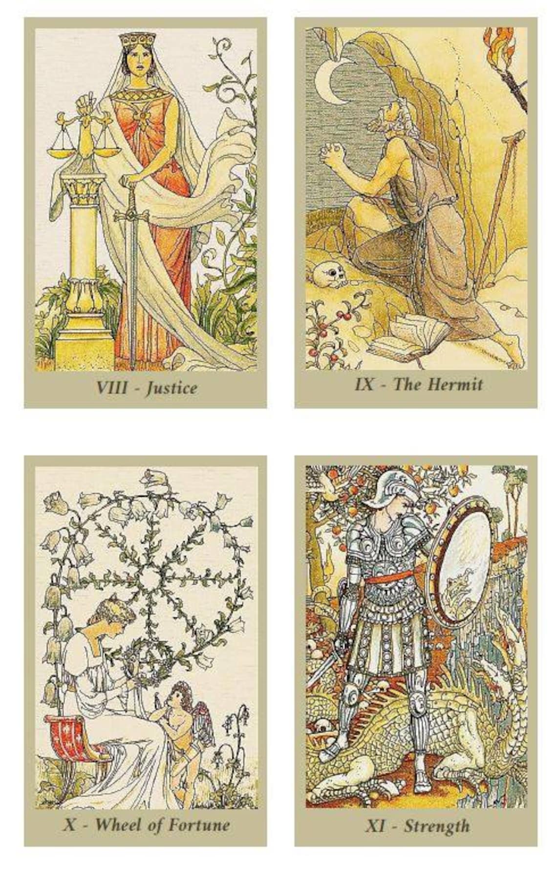 Victorian Romance Tarot Deck. Vintage Tarot Illustrations - Etsy Australia
