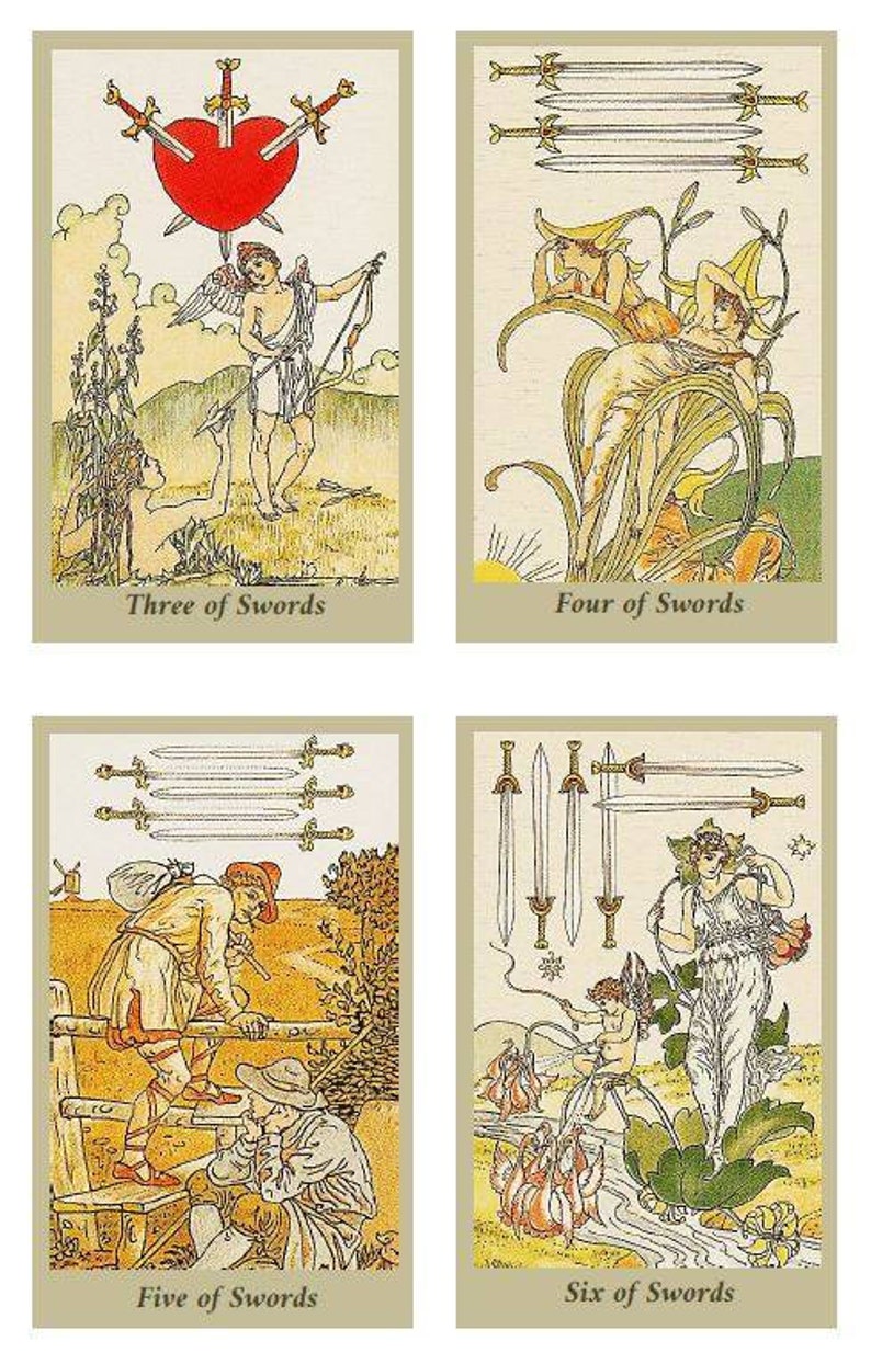Victorian Romance Tarot Deck. Vintage Tarot Illustrations - Etsy