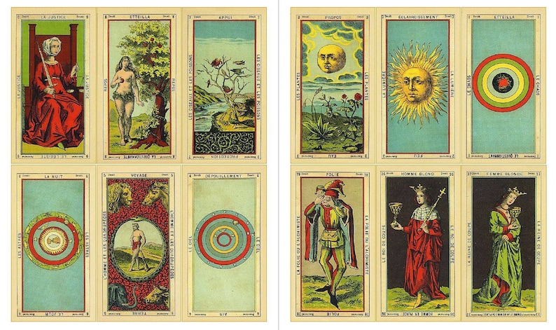 Etteilla Tarot Deck. Ancient Tarot Cards Reproduction - Etsy