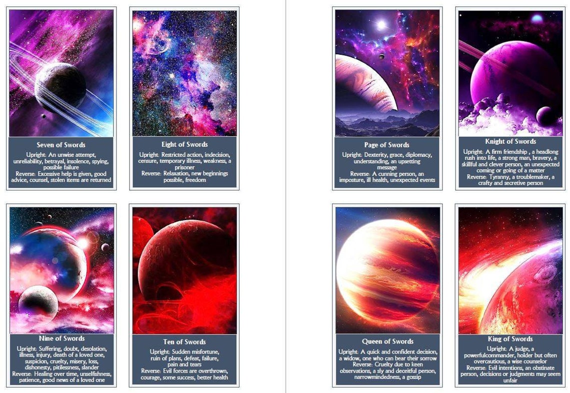 Space Galaxy Tarot Deck. Cosmos Tarot - Etsy Australia