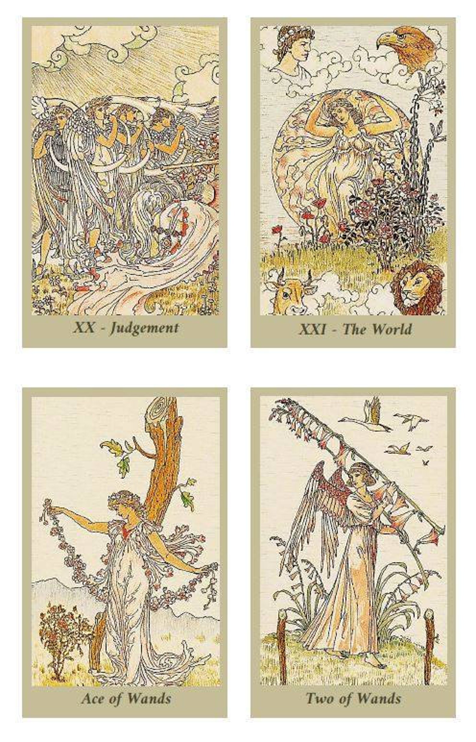 Victorian Romance Tarot Deck. Vintage Tarot Illustrations - Etsy Australia